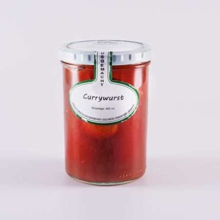 Currywurst im Glas – Metzgerei Moosmeier